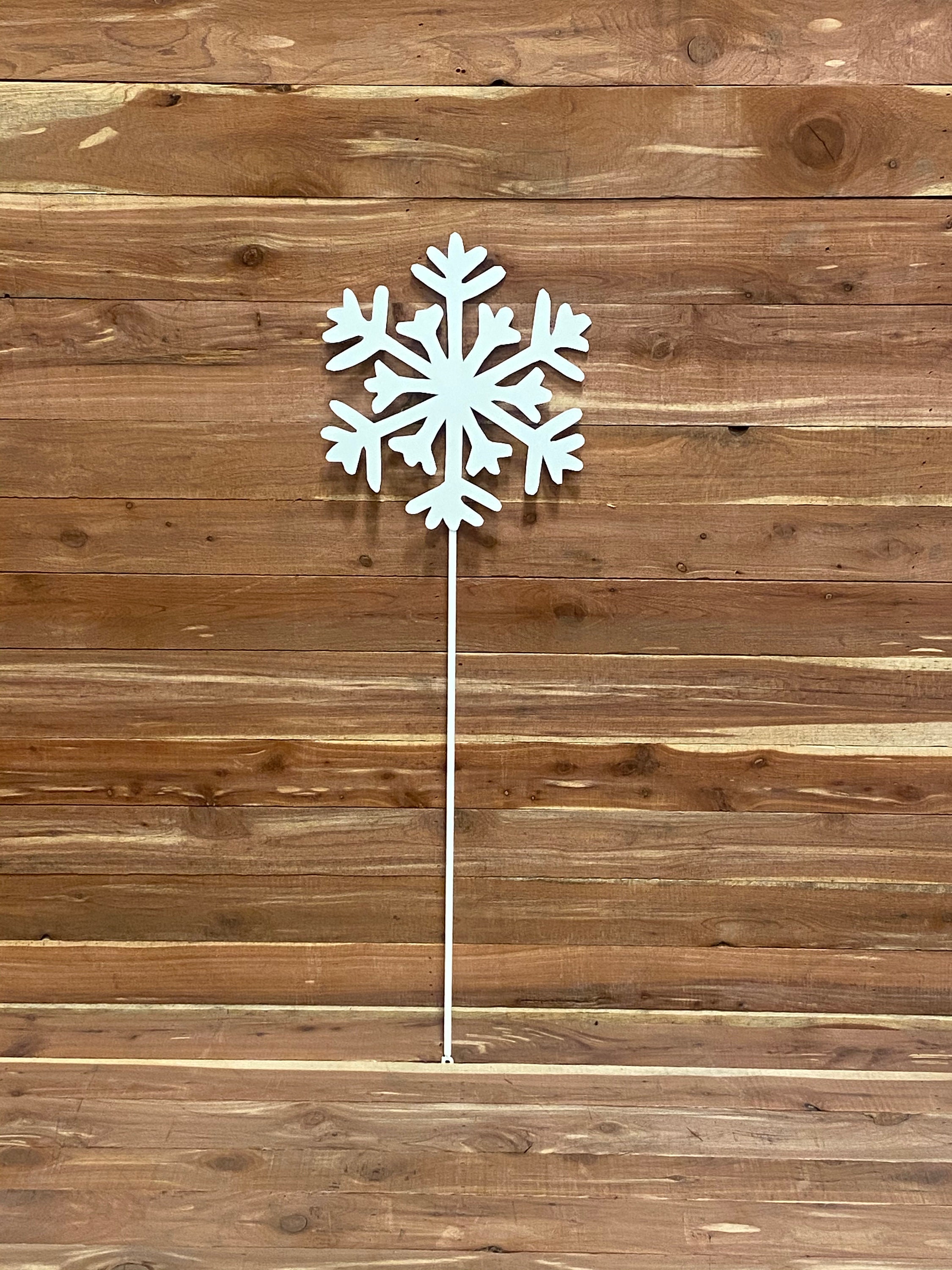 Snow Flake / Metal Snowflake / Holiday Decoration / Yard Art / Staked ...