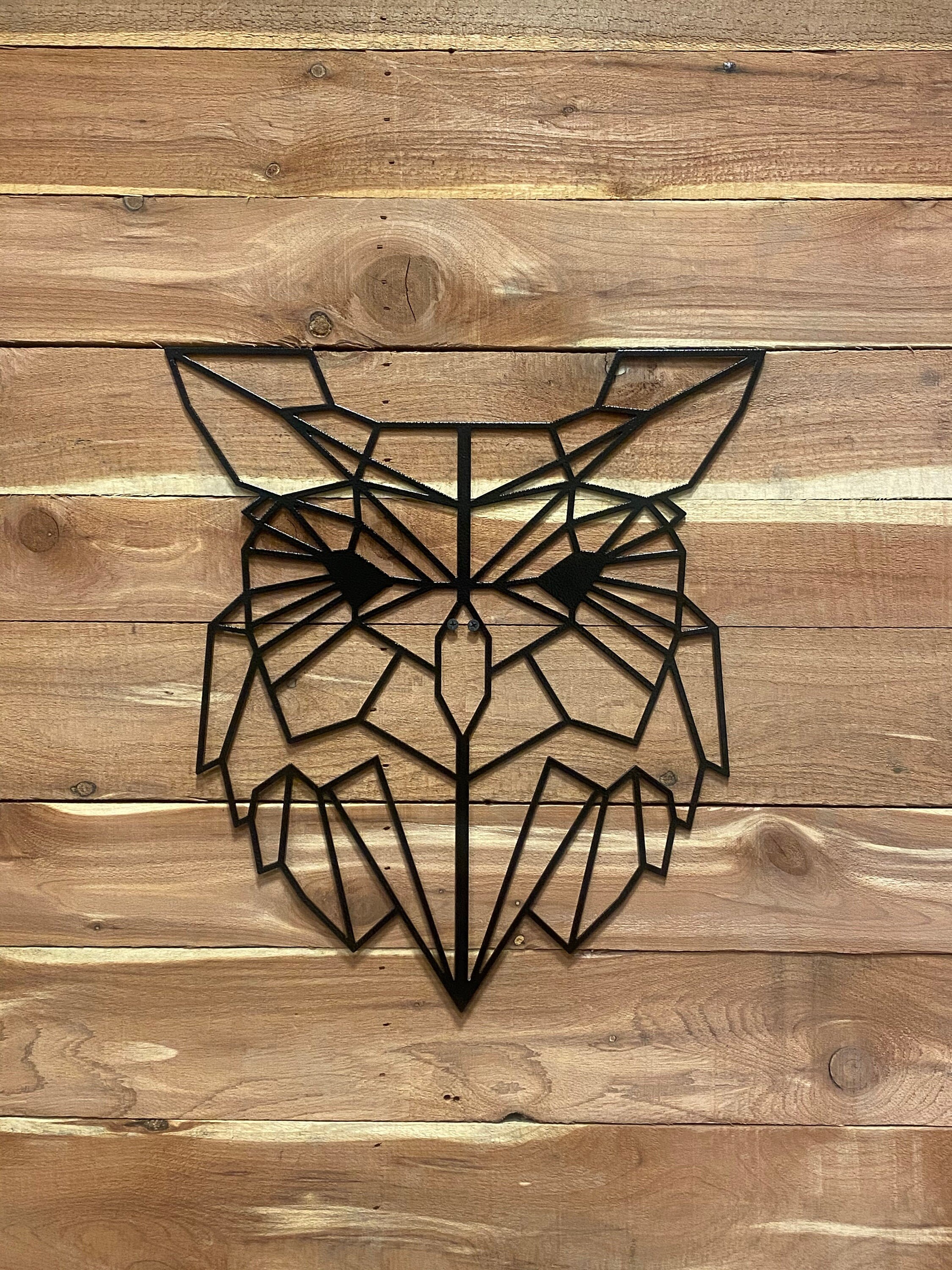 Owl Geometric Animal Wall Art - Etsy