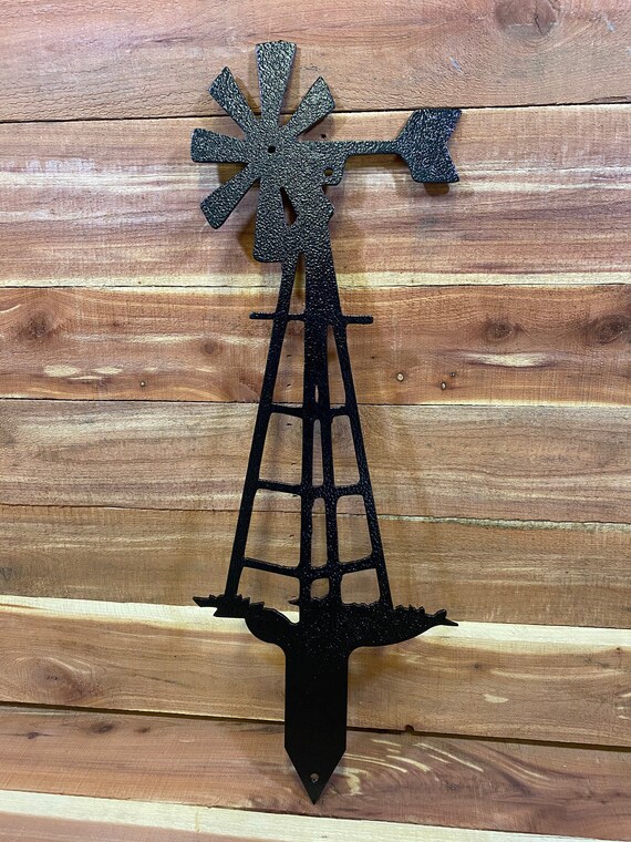 Windmill Garden Decoration Metal Windmill Steel | Etsy