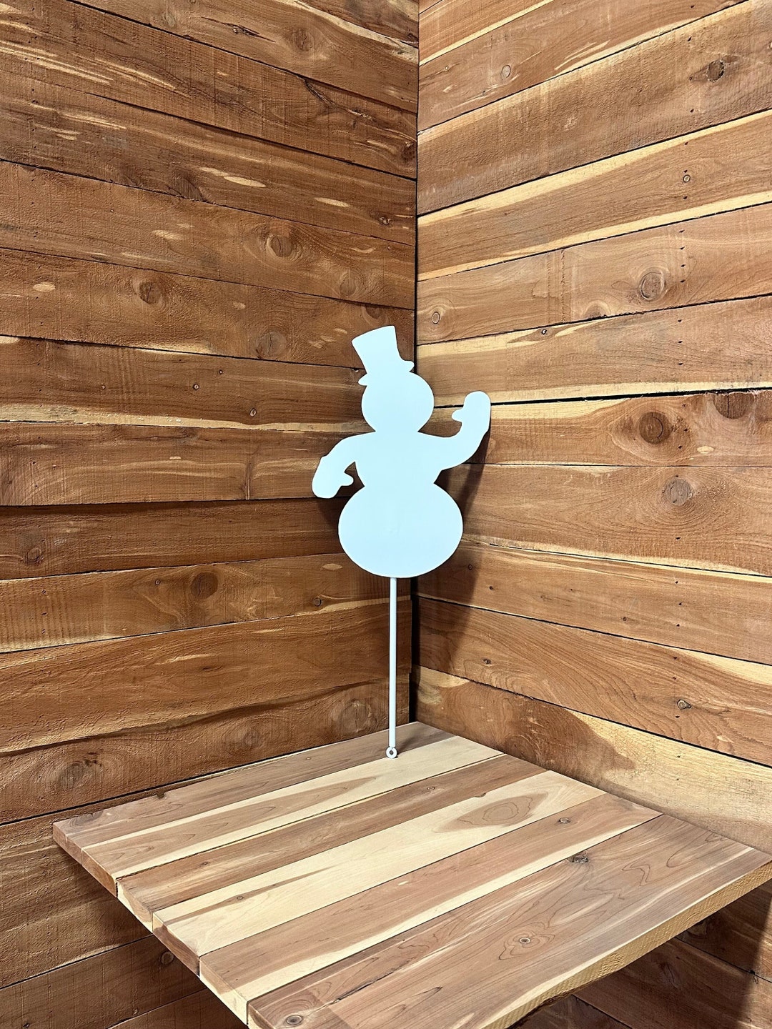 Metal Snowman Yard Art Stake / Snow Holiday Decoration / Winter Yard ...