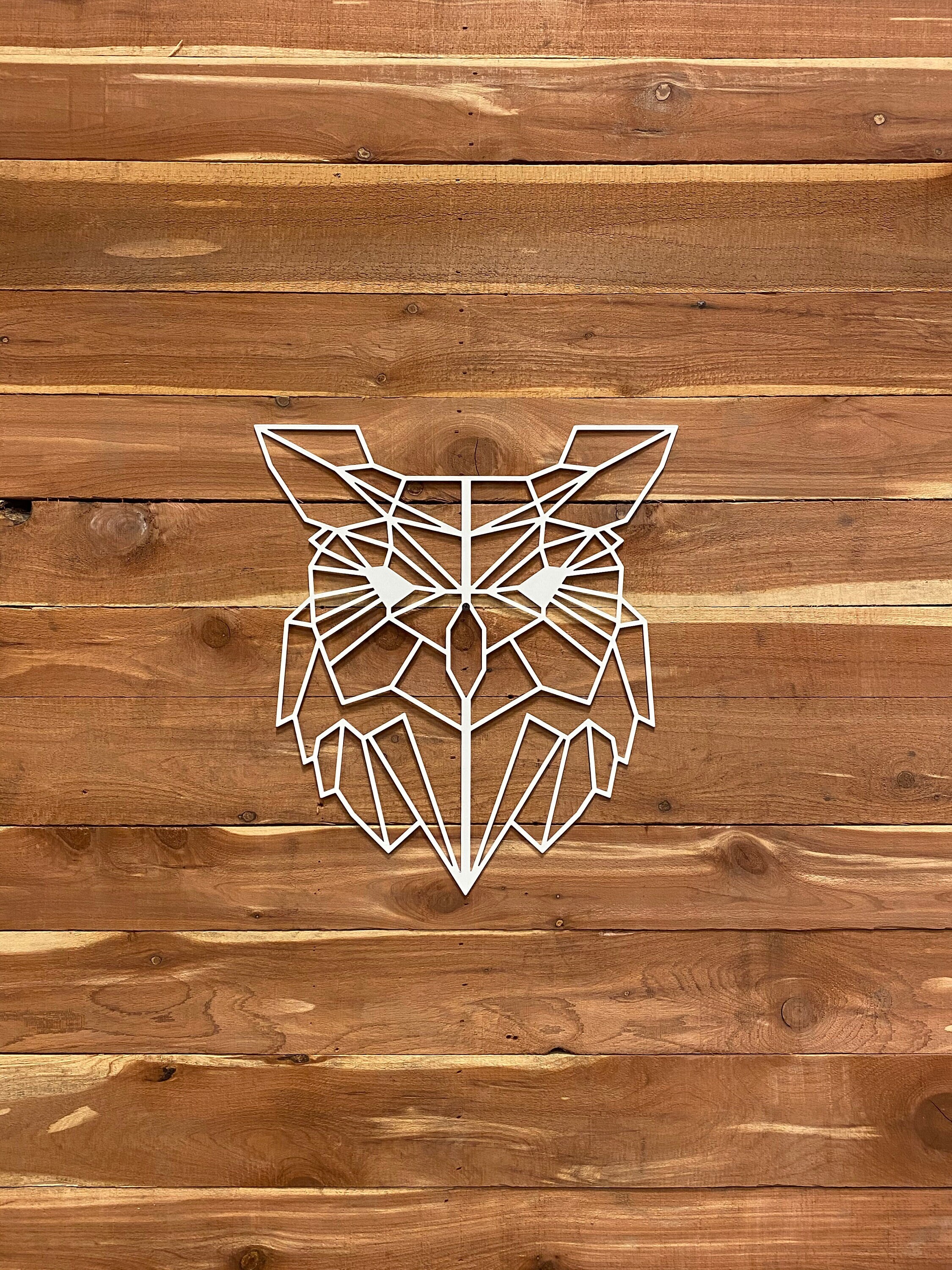 Owl Geometric Animal Wall Art - Etsy