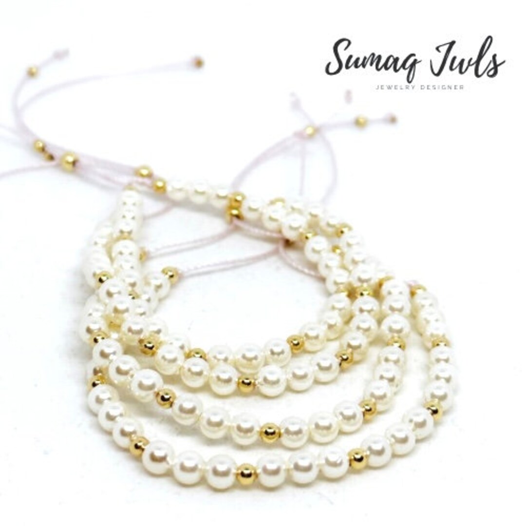 Pearls Bracelets, Non Tarnish Bracelets, 14k Gold Filled , Adjustable ...