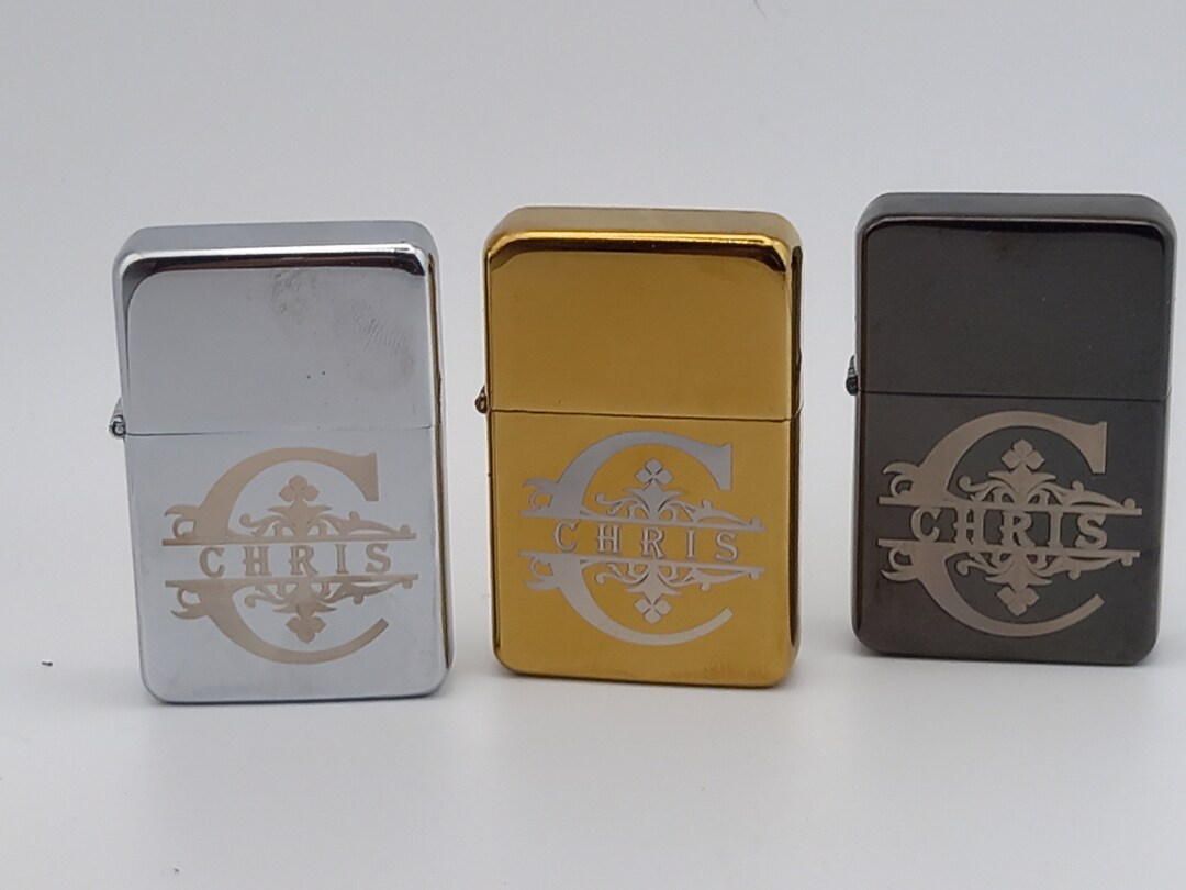 Personalised Lighter Monogram Any Text for Birthday Anniversary Wedding ...