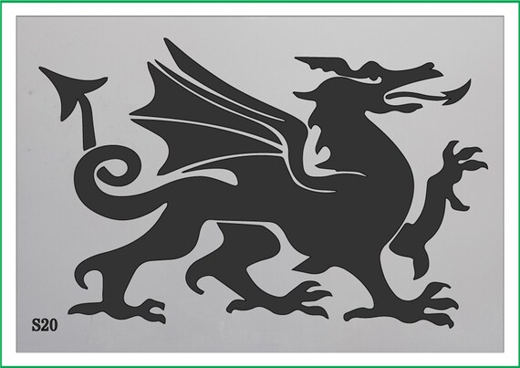 Welsh Dragon Stencil