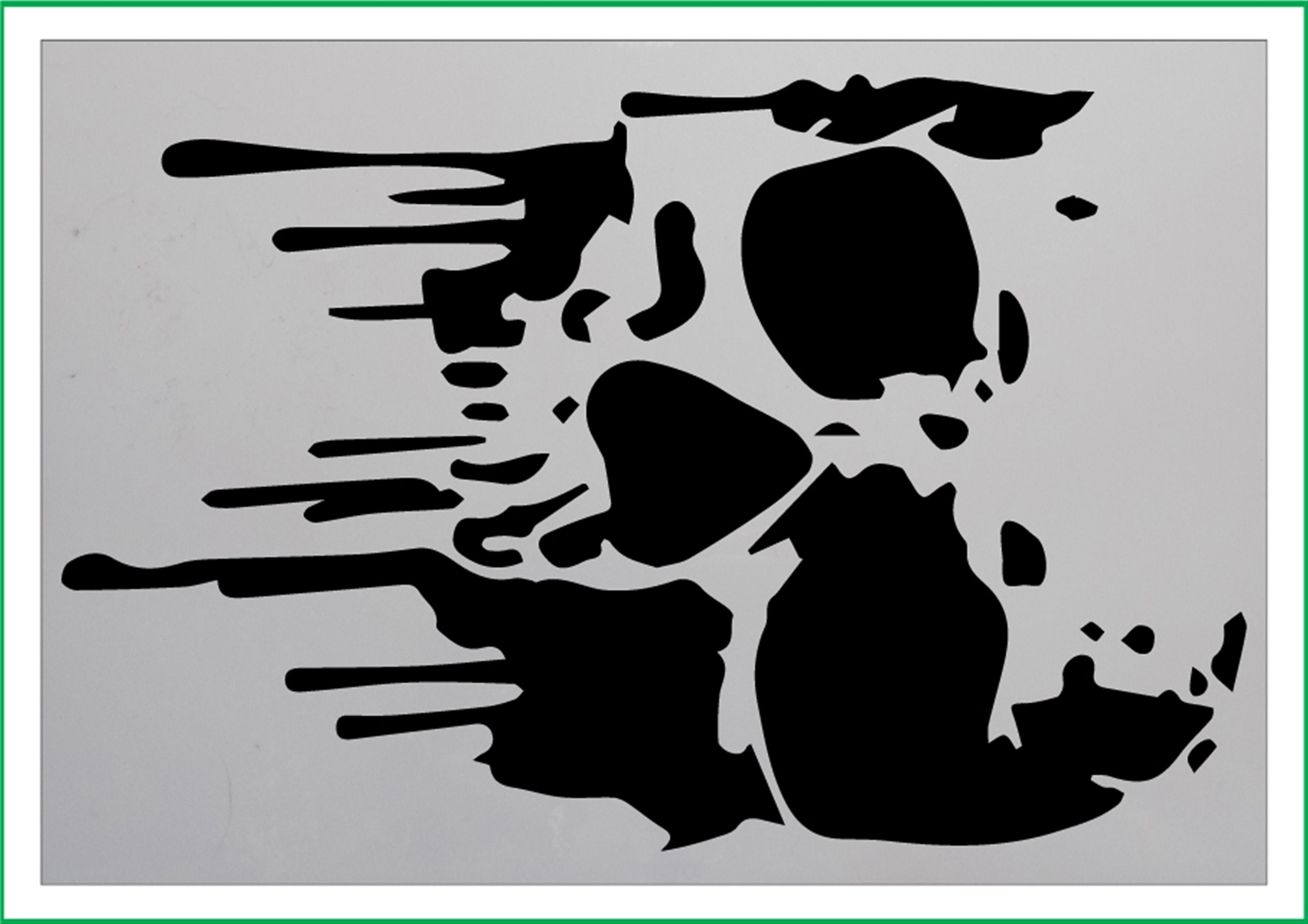 SKULL AND BLOOD Bloody print mylar Stencil 190 micron Mylar | Etsy
