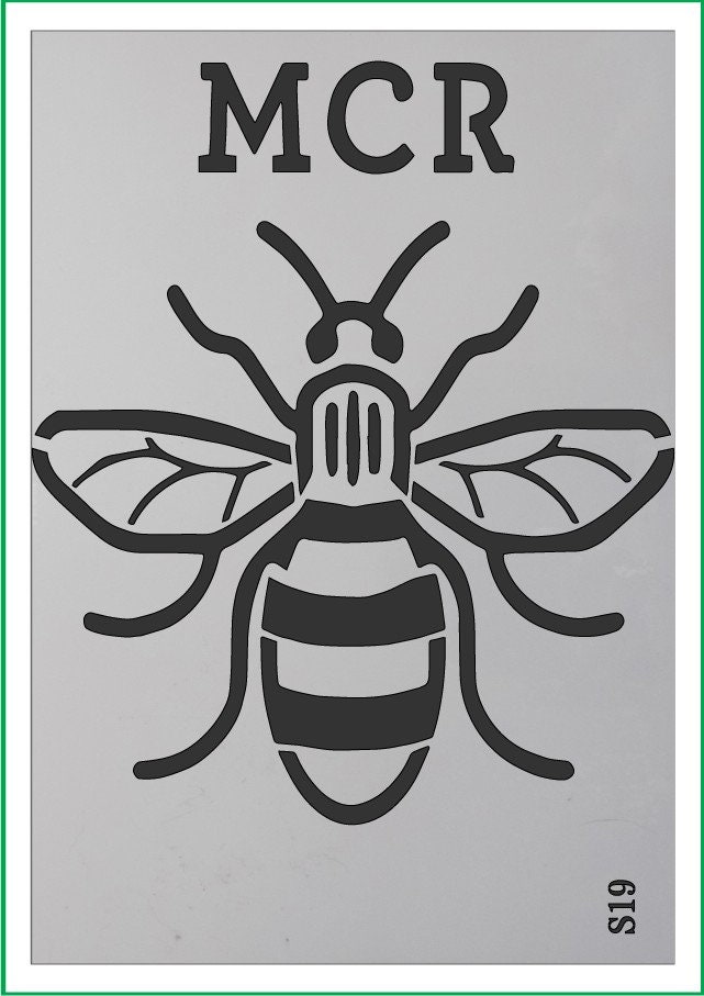 MCR BEE Manchester Mylar Reusuable Stencil 190 Micron Mylar A4 A3 A2 A1 ...