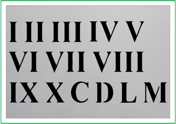 ROMAN NUMERALS print mylar Stencil 190 micron Mylar A4 A3 A2 | Etsy