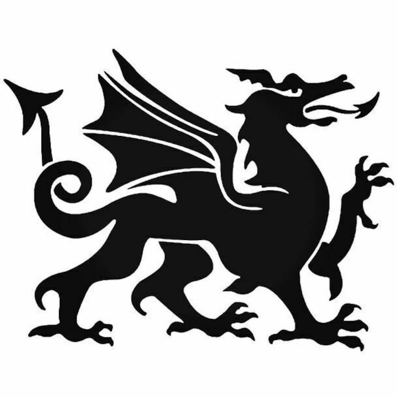 WELSH DRAGON wales mylar reusuable Stencil 190 micron Mylar A4 | Etsy