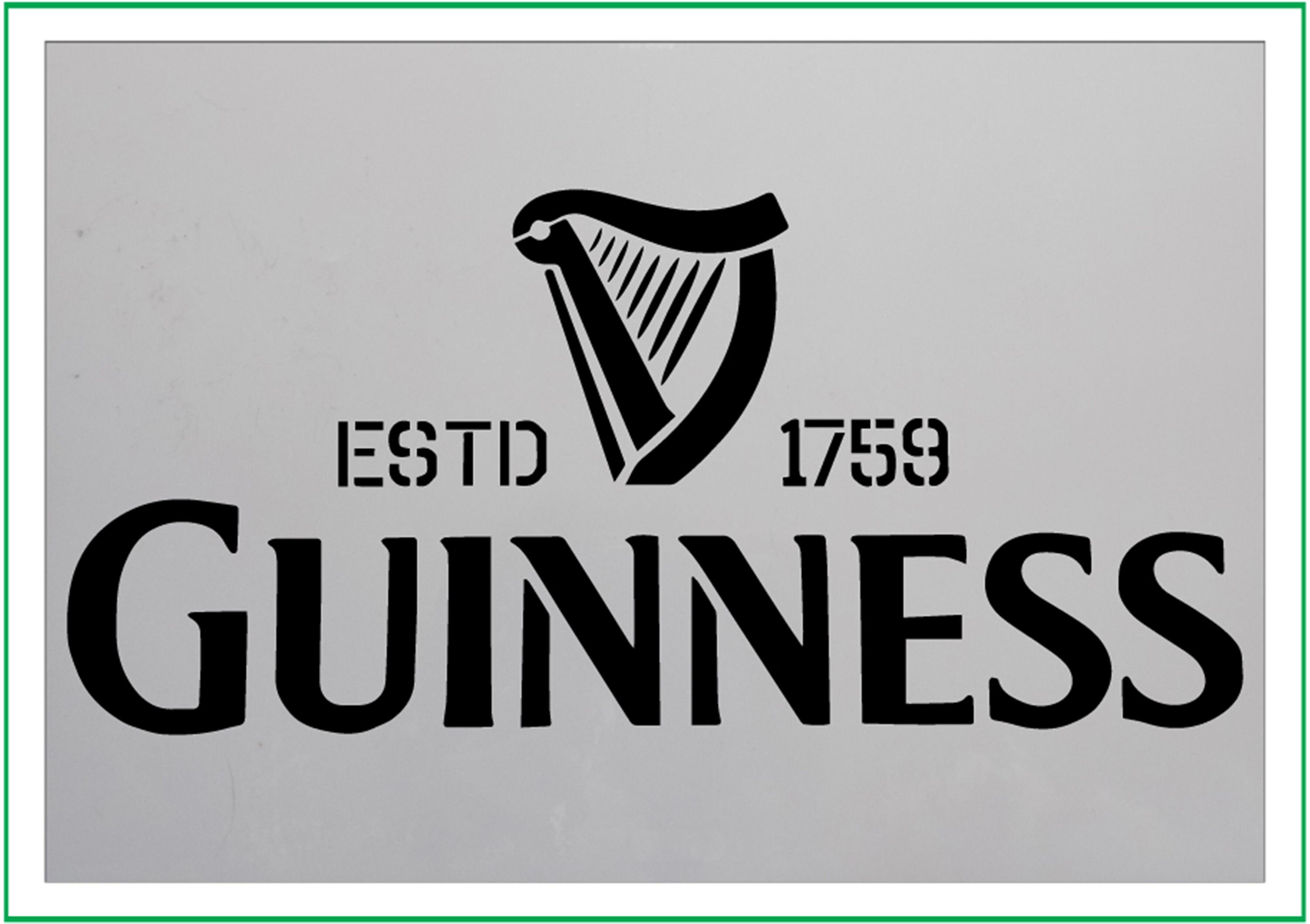 Guinness Harp Stencil