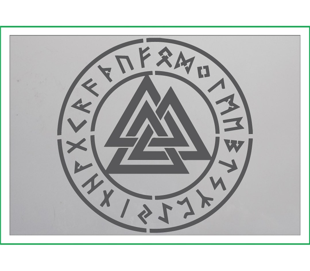 Valknut-odin Viking Symbol Print Mylar Stencil 190 Micron Mylar A4 A3 ...