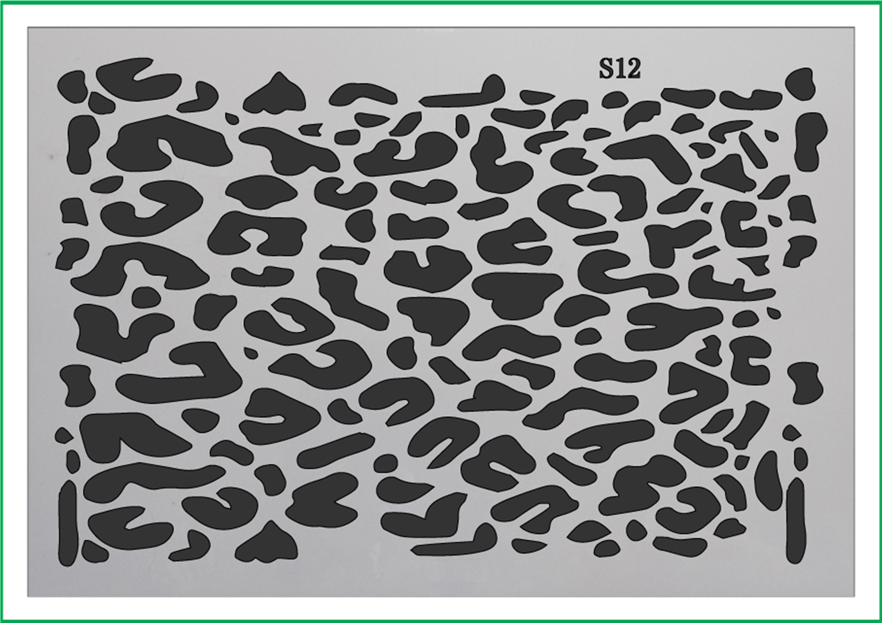 Leopard Skin Print Mylar Stencil 190 Micron Mylar A4 A3 A2 A1 - Etsy UK