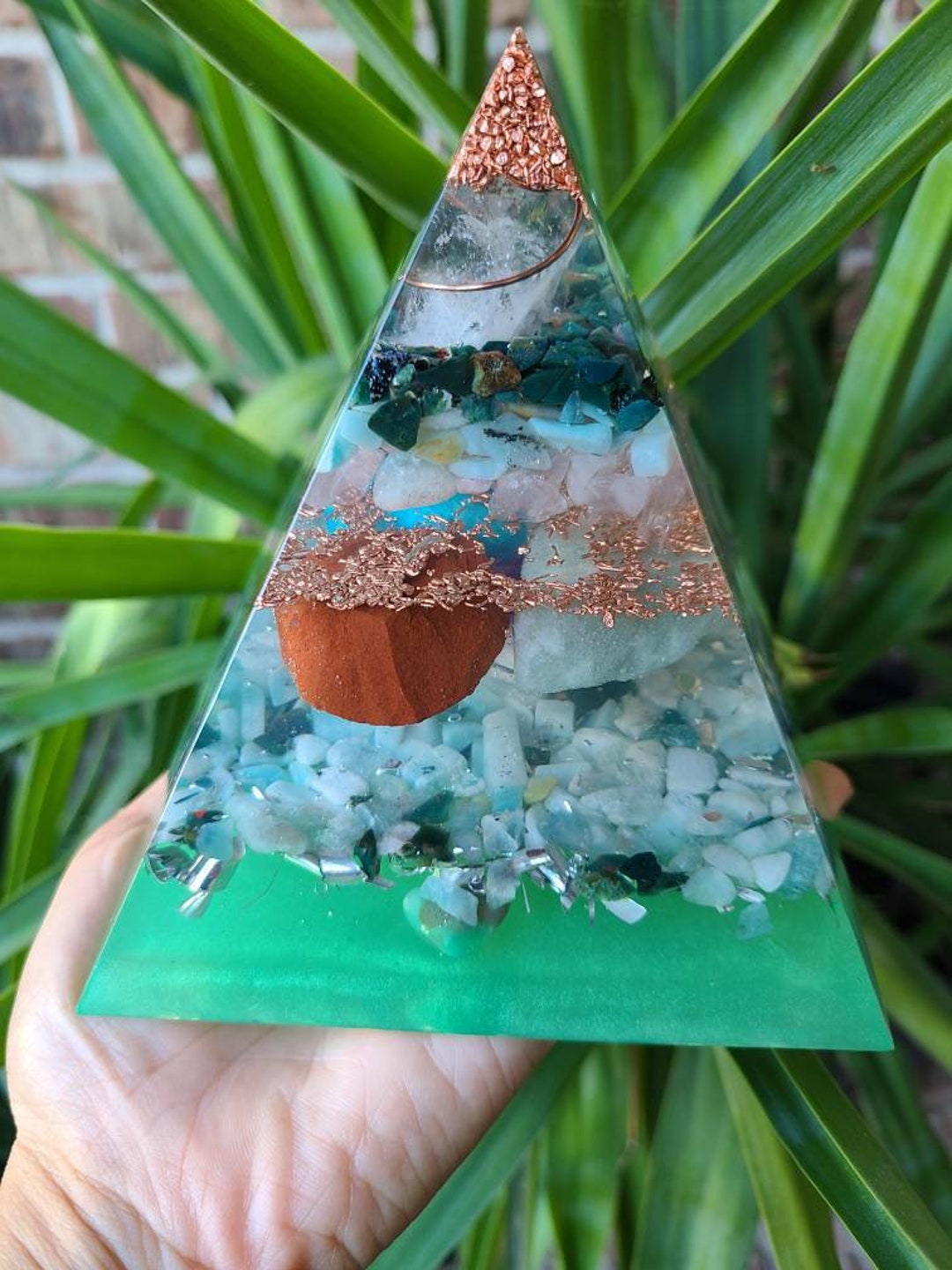 Custom Orgonite-large Pyramid-7 Foundational Crystals Plus 3-you Choose ...