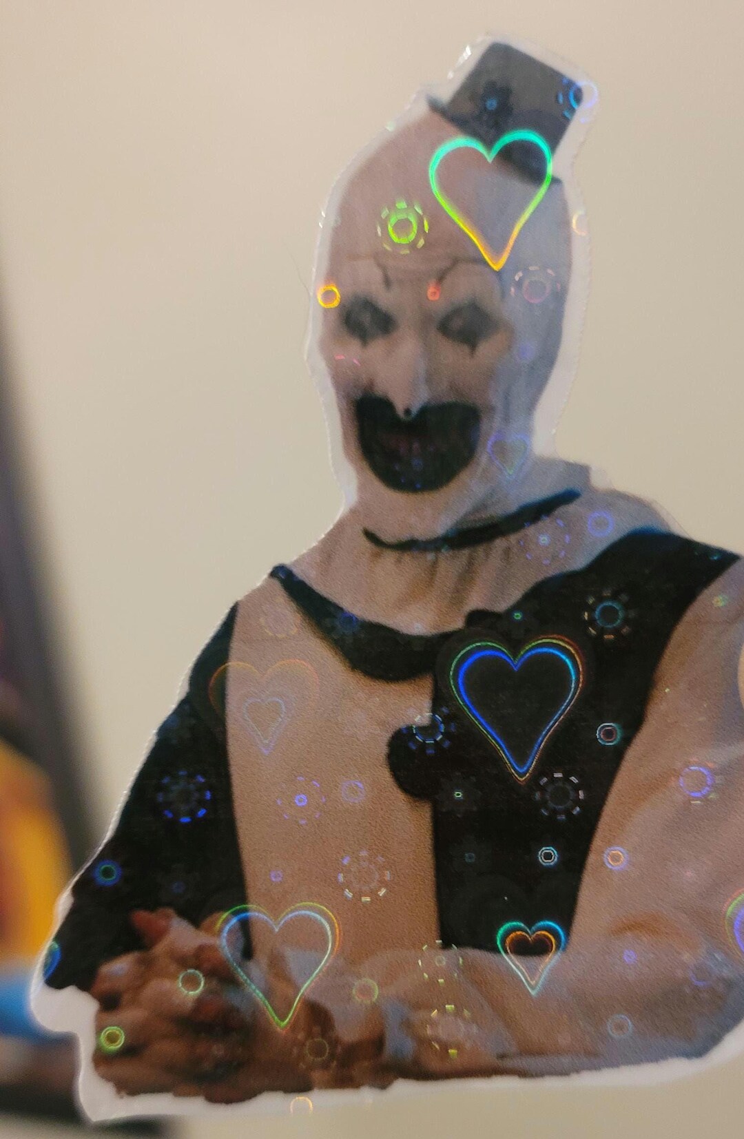 Art the Clown With Heart Holographic Stickers - Etsy