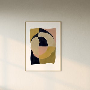 Printable Geometric Poster in Vintage Mid-century Modern Style for a ...