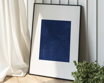 Blue Color Block Art - Etsy