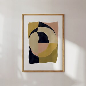 Printable Geometric Poster in Vintage Mid-century Modern Style for a ...