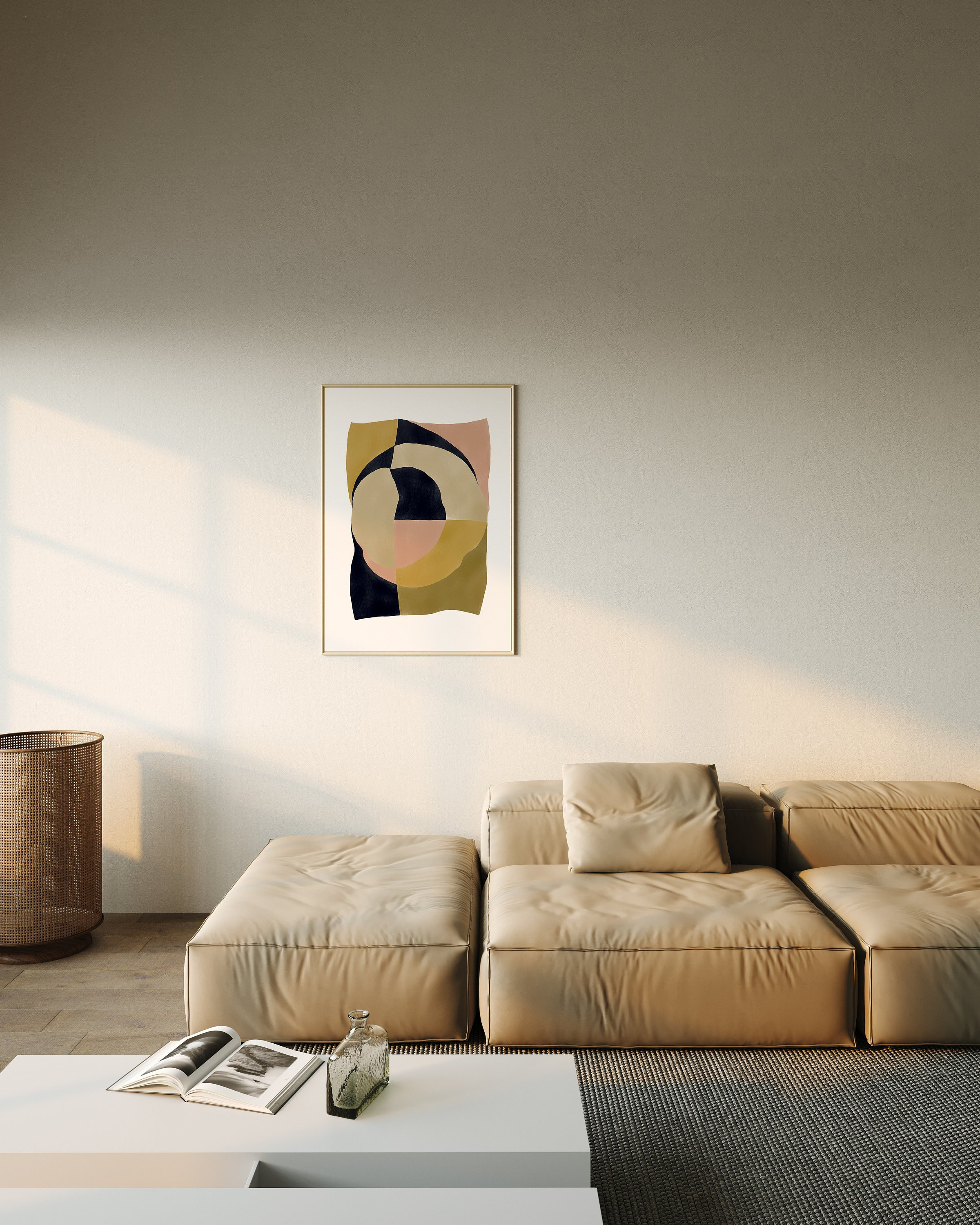 Printable Geometric Poster in Vintage Mid-century Modern Style for a ...