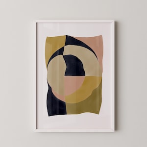 Printable Geometric Poster in Vintage Mid-century Modern Style for a ...