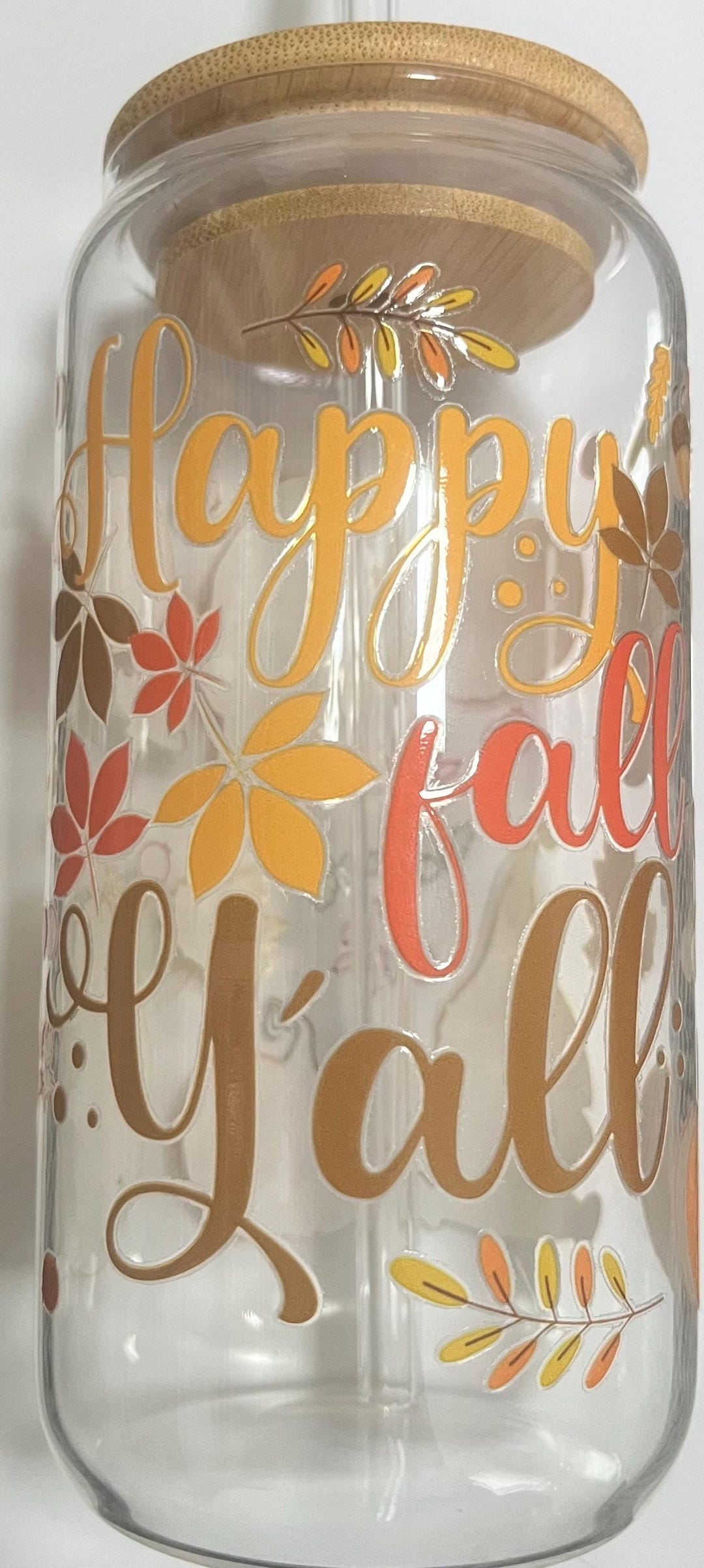 Drinking Glass - Happy Fall - Etsy