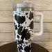 Cow Print 40oz Stainless Steel Tumbler, Cow Print Tumblers, Western ...