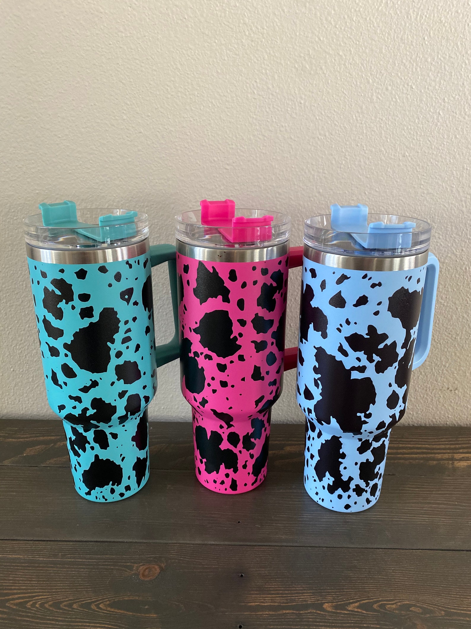 Cow Print 40oz Stainless Steel Tumbler, Cow Print Tumblers, Western ...