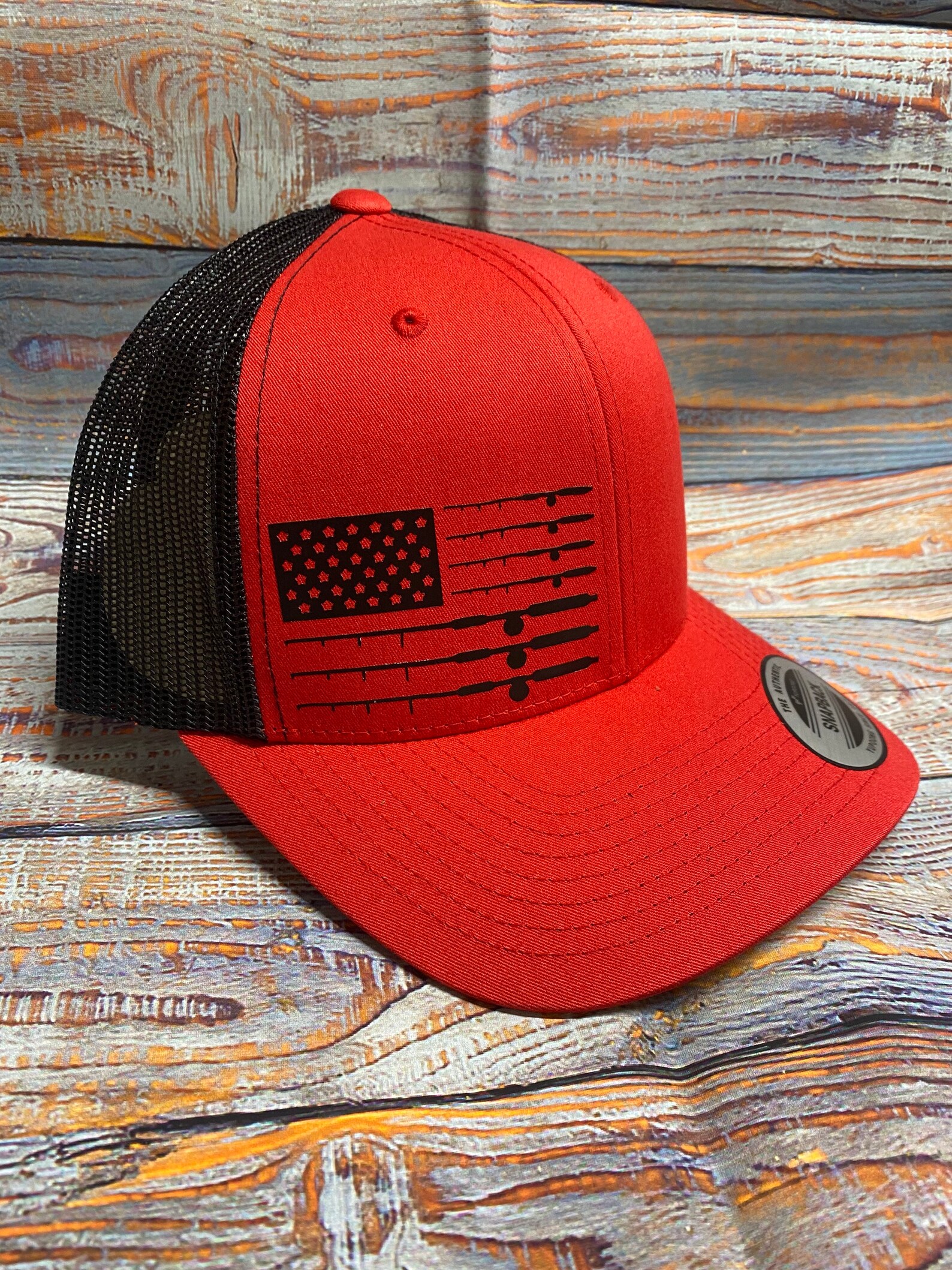 Fishing pole flag hat fishing flag hat fishing hat fishing | Etsy