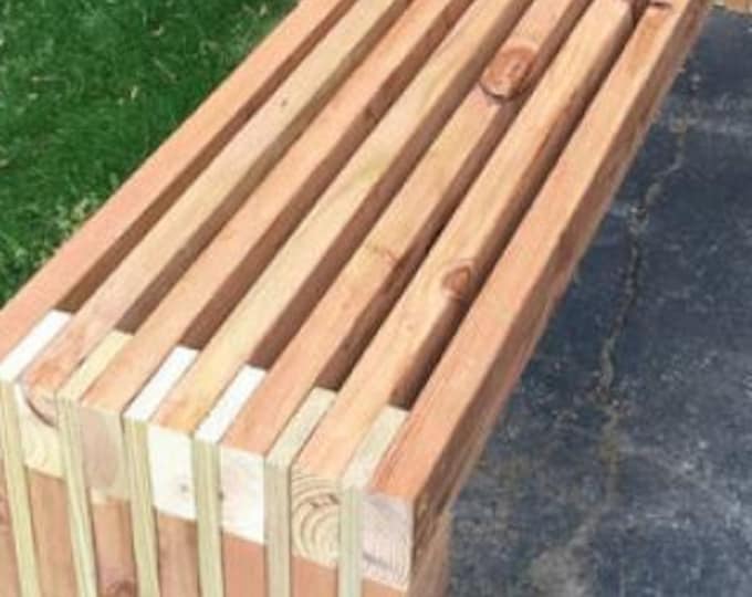 Easy Outdoor Bench Plans DIY 2x4 Wood Patio Furniture - Etsy