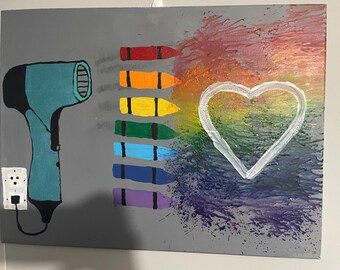 Melting Crayons Digital Print - Etsy