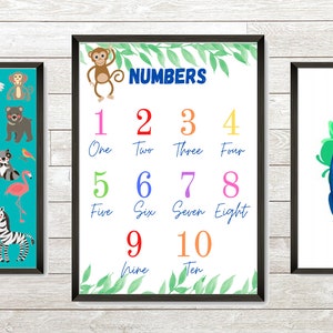 Printable Number Chart Kids Chart Distance Learning - Etsy
