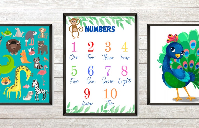 Printable Number Chart Kids Chart Distance Learning - Etsy
