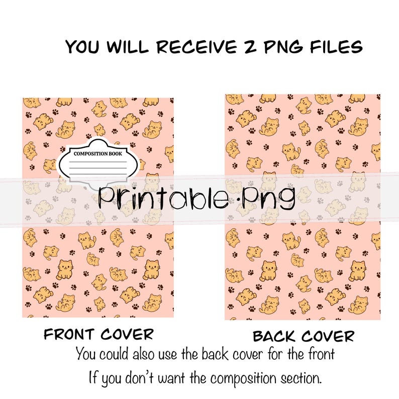 Printable Composition Notebook Cover PNG Back to School Personal ...