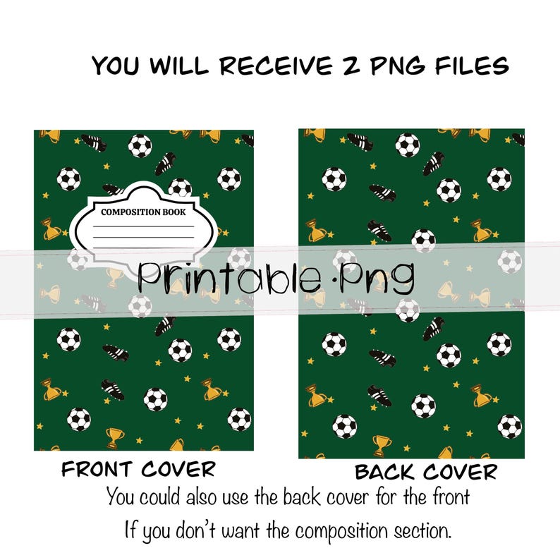 Printable Composition Notebook Cover PNG Back to School Personal ...