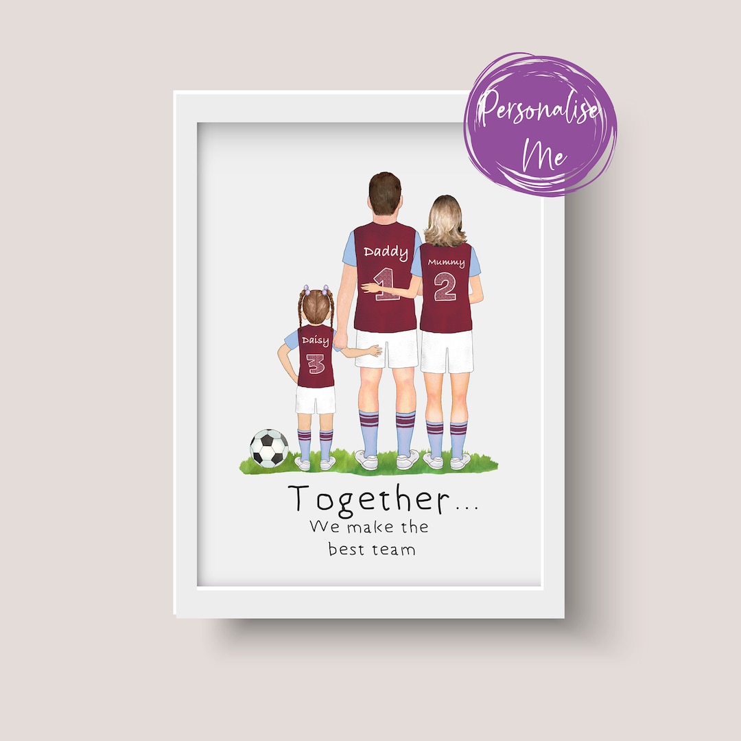 Personalised Football Family, Dad Gifts, Football Gift, Gift Ideas ...