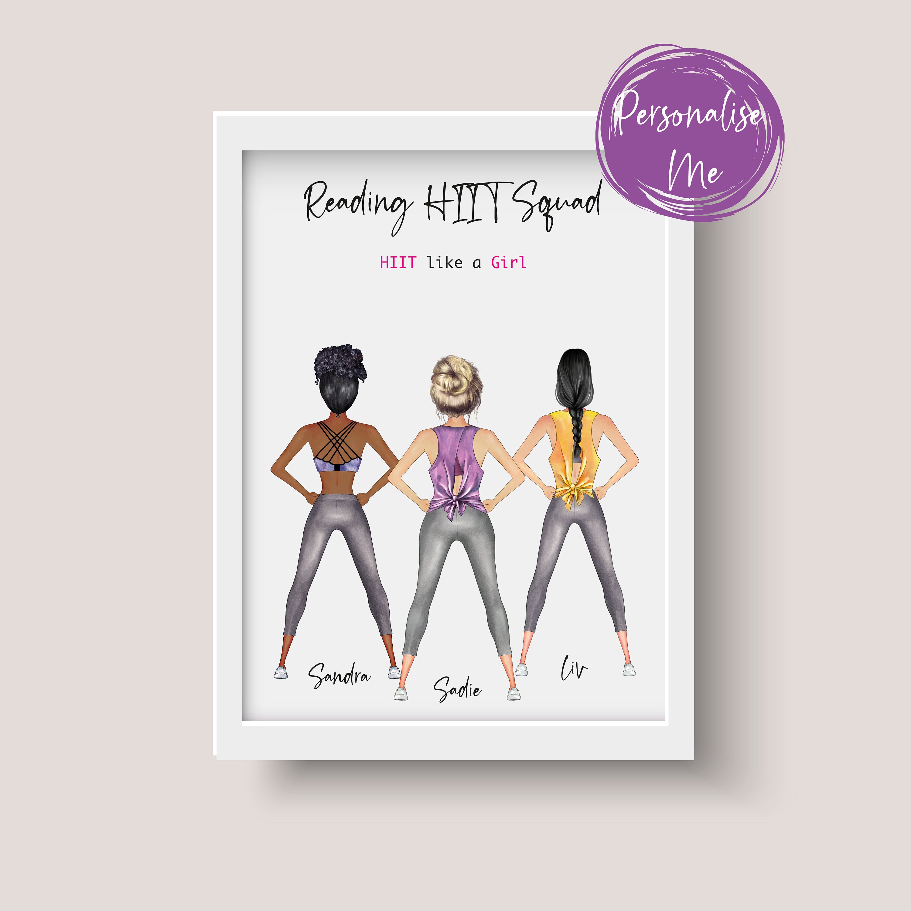 Personalised Print, Gym Buddy Gift, Training Friend, Crossfit Gift, Gym ...