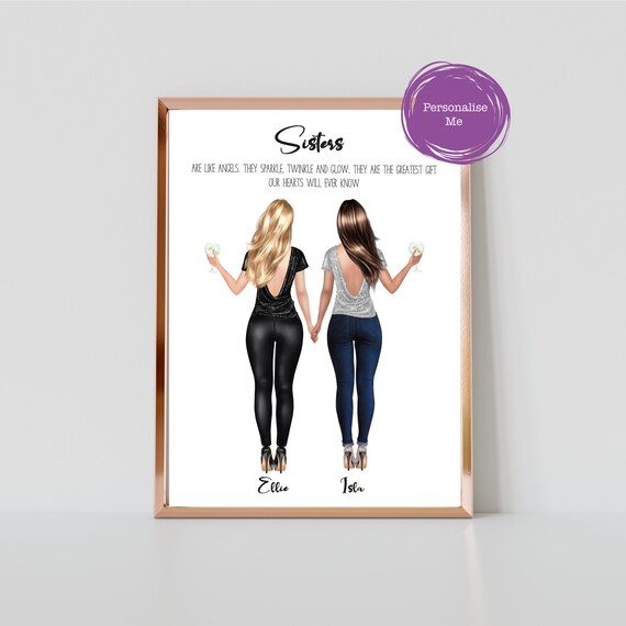Personalised Print Sister Print Sisters Gift Special | Etsy
