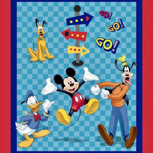 Mickey Mouse Fabric Panel - Etsy