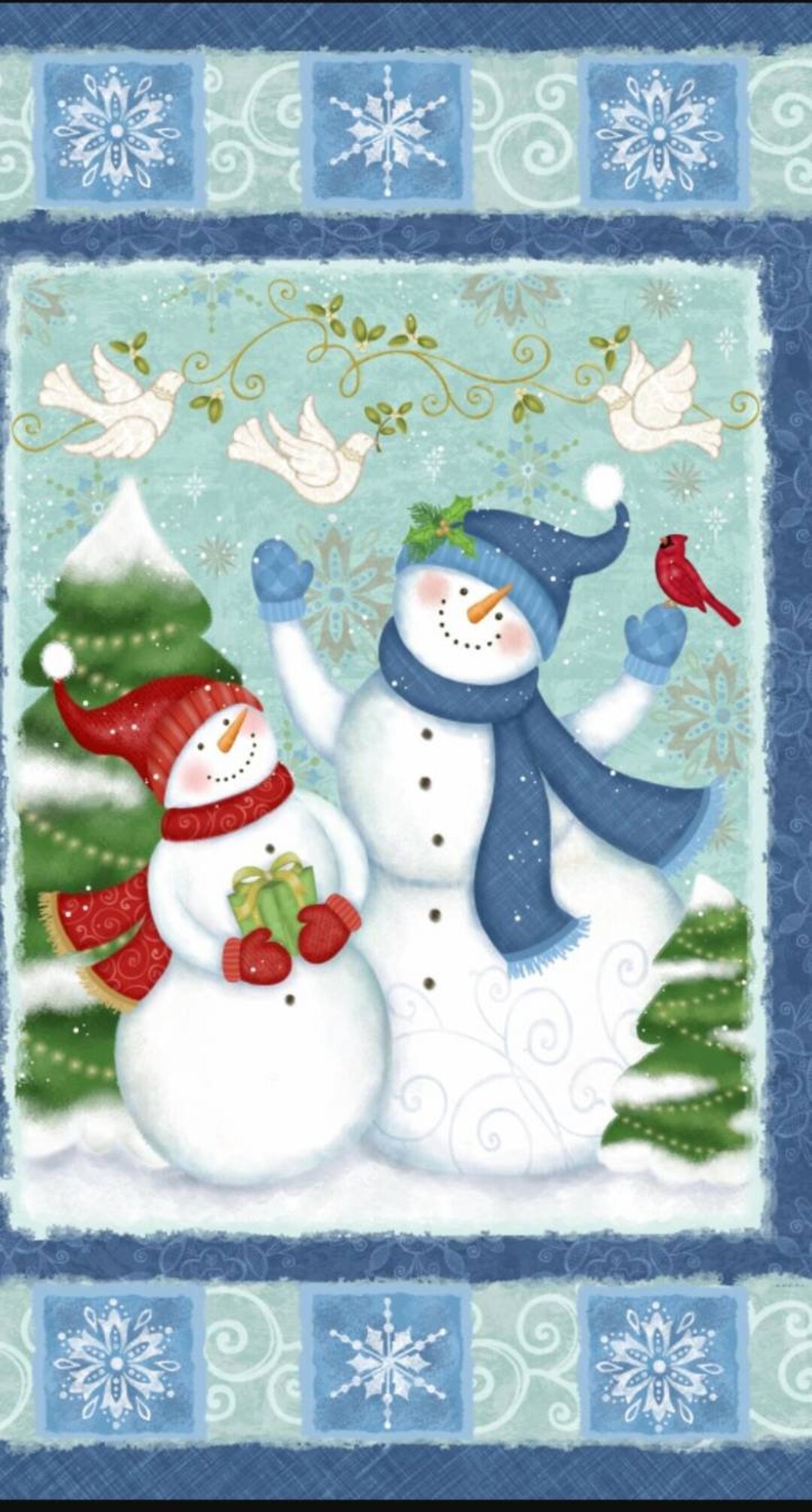 Winter Joy Snowman Panel Joyful - Etsy