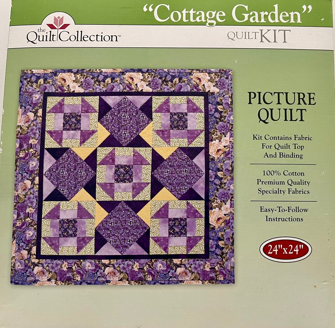 The Quilt Collection “cottage Garden “ Quilt Kit - Picture Quilt, Easy ...