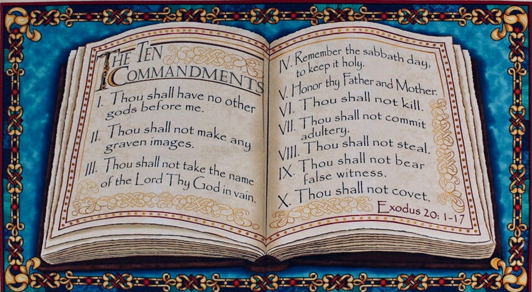 The Ten Commandments by Quilting Treasures - Beautiful - Etsy