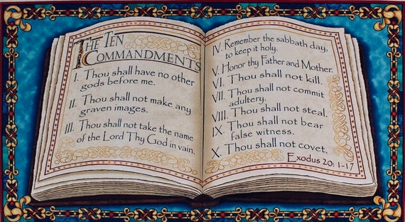 The Ten Commandments by Quilting Treasures Beautiful - Etsy