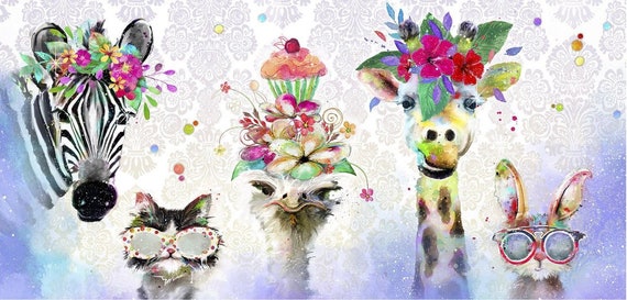 Jewelry & Beauty Fun animal zoo print panel Materials etna.com.pe