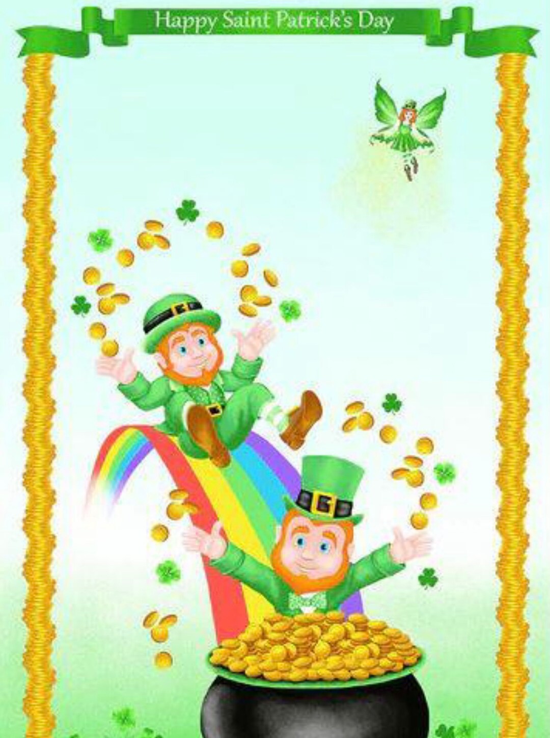 Pot of Gold Leprechaun Panel - Lucky - Etsy