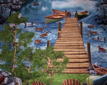 Lake Fabric Panel - Etsy