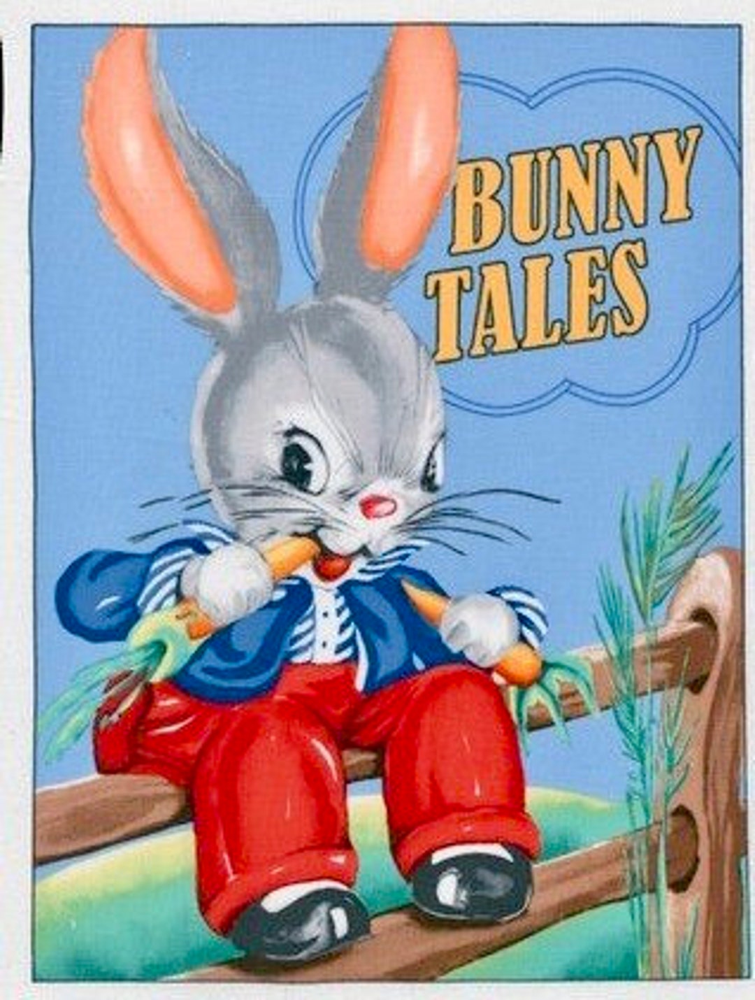 BUNNY TAILS Book Very RARE Retro Panel so Cute Story - Etsy