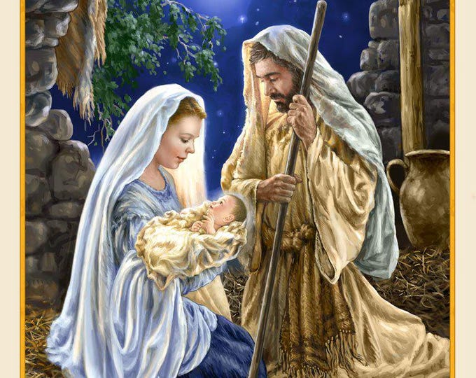 The Nativity Scene Fabric Panel by Timeless Treasures - Etsy