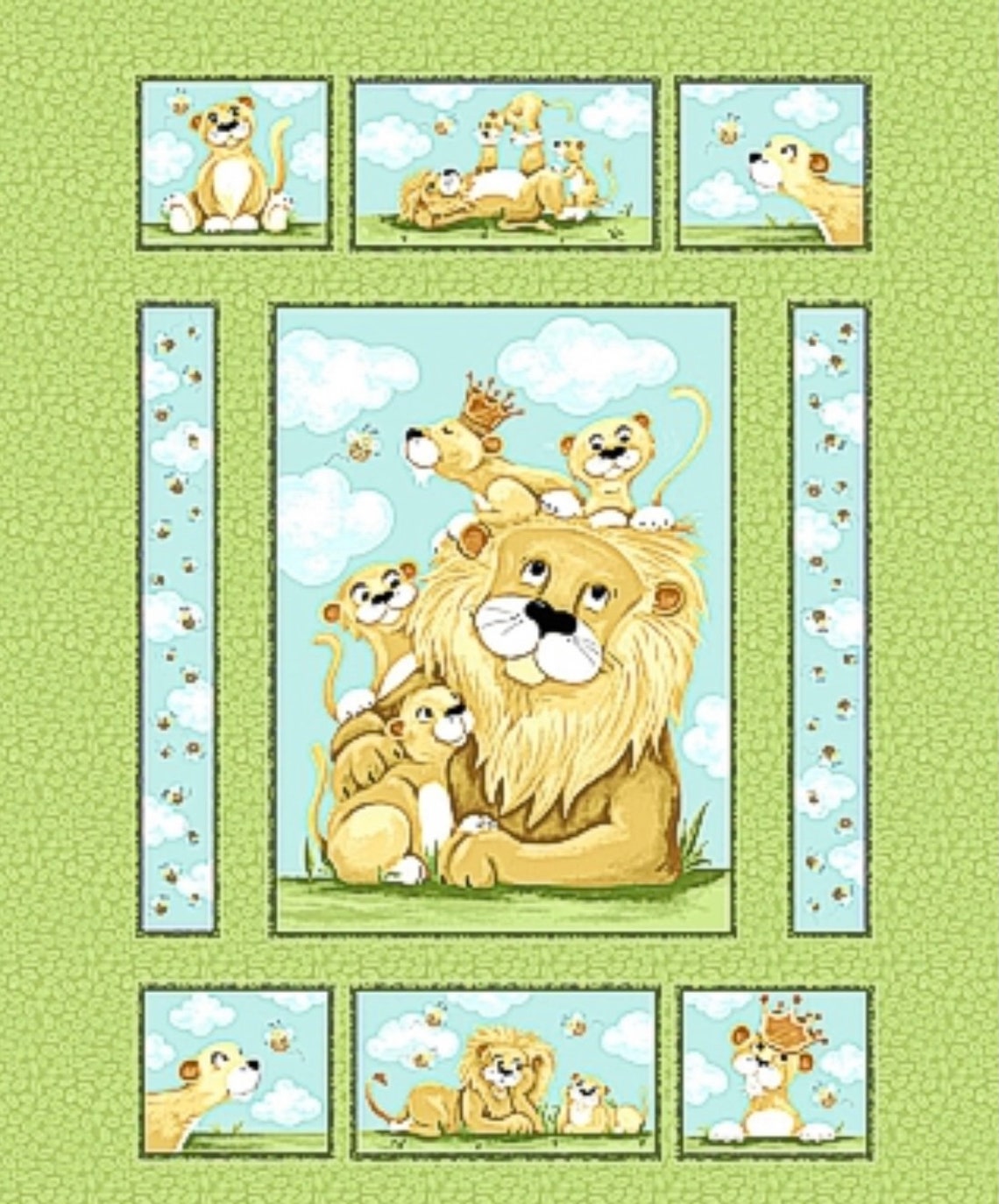 Susybee Lyon the Lion Quilt Panel by Clothwors - Etsy