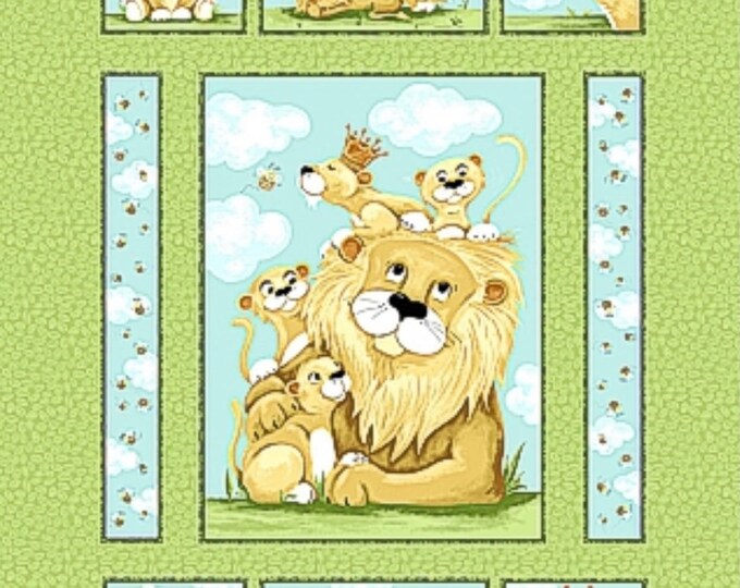 Susybee Lyon the Lion Quilt Panel by Clothwors - Etsy