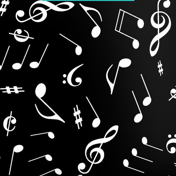 Music Note Fabric - Etsy