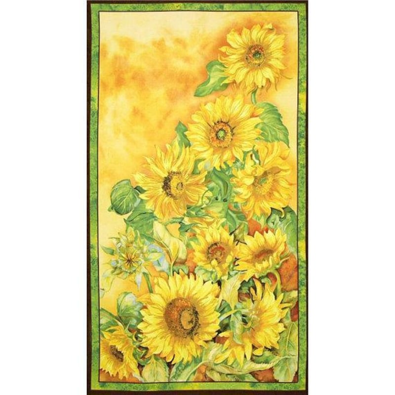 Sunflower Fabric Panel - Etsy