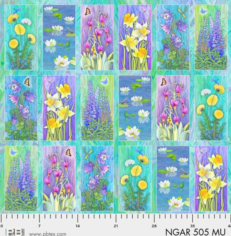 Nature Garden Digital Floral Panel Rare - Etsy